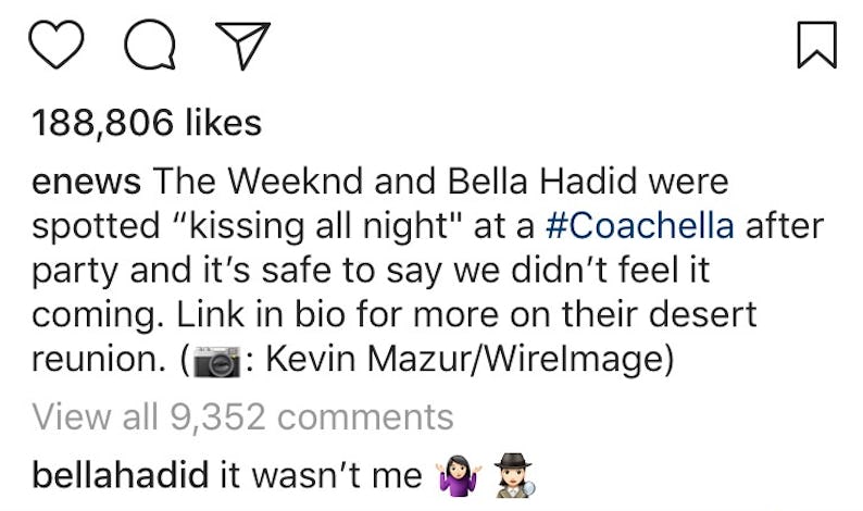 Bella Hadid's Instagram Comment About The Weeknd Just Confirmed They're ...