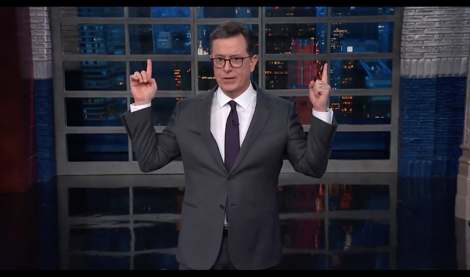 Stephen Colbert Mocks Melania & Trump's Hand-Holding Moment By Making A ...