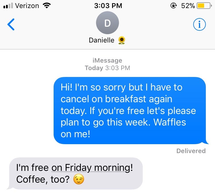 How To Cancel Plans With A Friend Over Text, According To An Expert