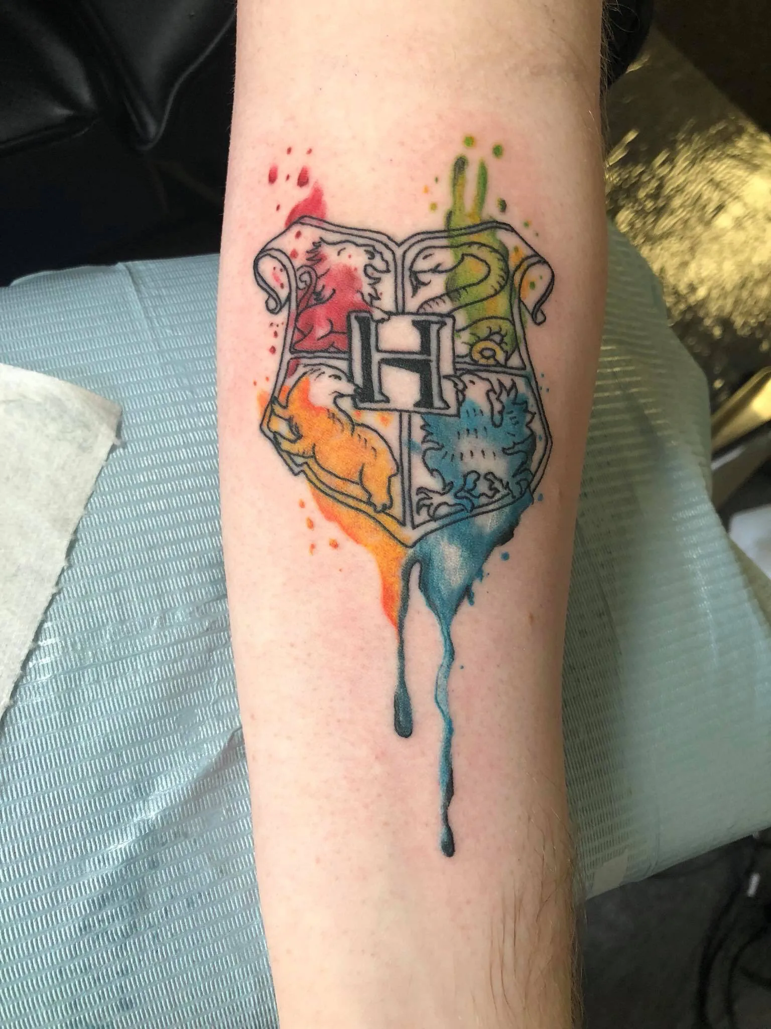 Harry Potter Hogwarts Crest Tattoo