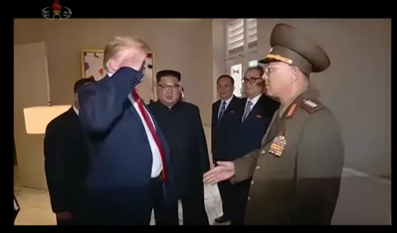Video Of Trump Saluting A North Korean General Is A Sight To See