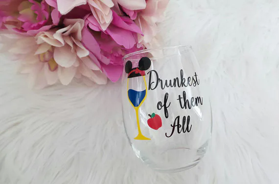 These Disney Princess Wine Glasses For A Bachelorette Party Will ...