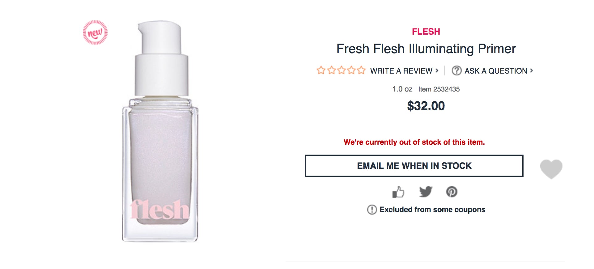 Where To Buy Flesh Beauty's Fresh Flesh Illuminating Primer Because It ...