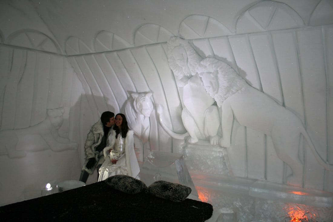 Karen & Sam Yurick Said They Wanted A Wedding In A Chapel Made Of Ice ...