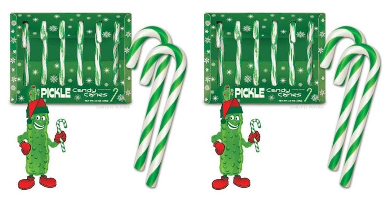 Pickle-Flavored Candy Canes Exist & You Can Buy Them In 6-Packs On Amazon