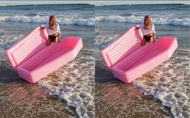 A Millennial Pink Coffin Float Exists, So Now You Can Ponder Your ...