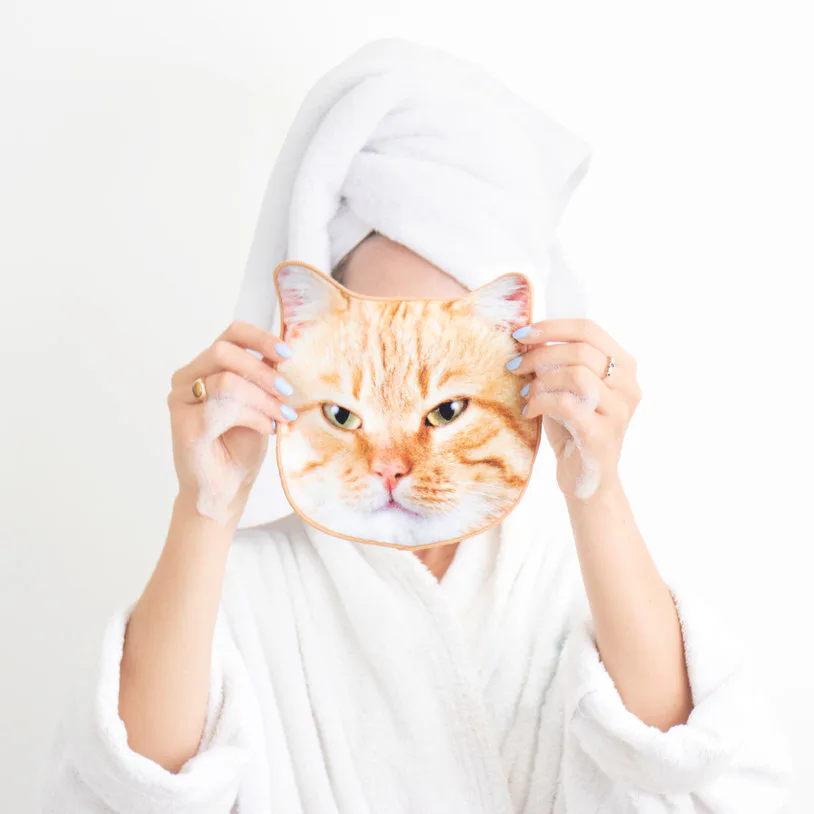 These Cat Face Towels Will Make Washing Off Your Makeup WAY More Fun