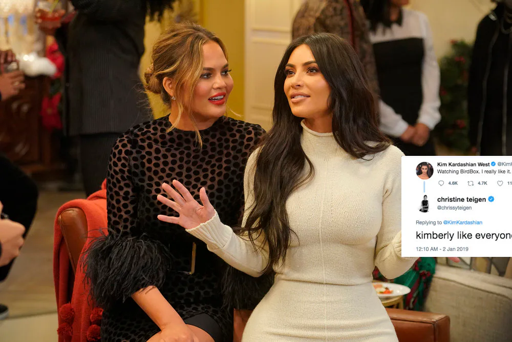 Chrissy Teigen & Kim Kardashian's 'Bird Box' Twitter Exchange Is ...
