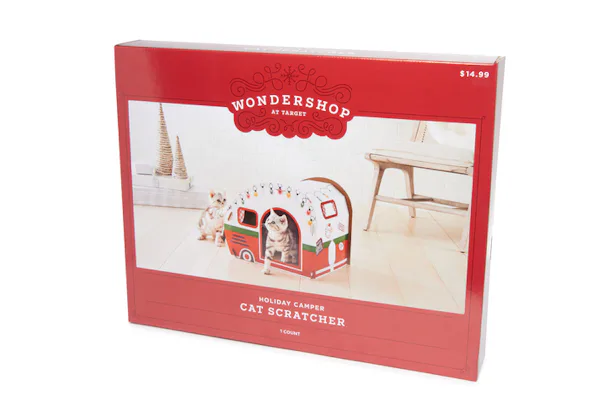 Target's Holiday Camper Cat Scratcher Is Even Better Than A Cardboard Box