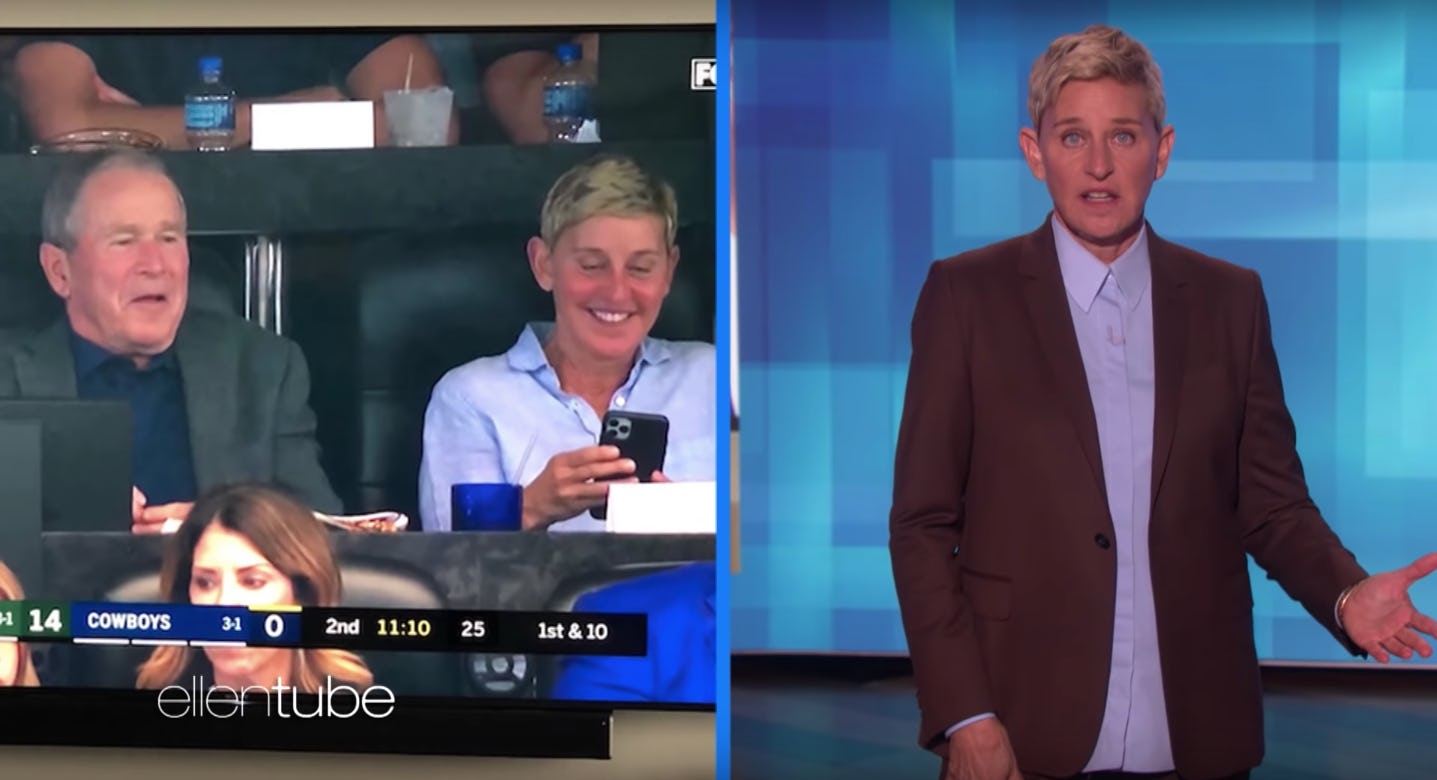 Ellen DeGeneres Defends Sitting With George W. Bush With Heartfelt Message