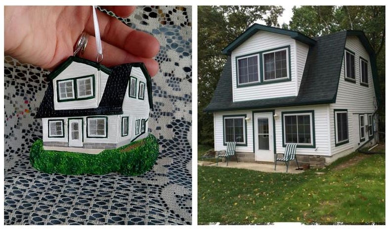 This Handmade Custom House Ornament Is An Exact Replica Of Your Home