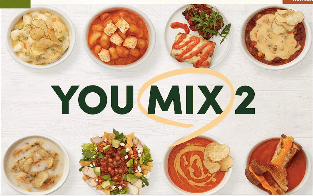 Panera's "You Mix 2" Menu Will Let You Combine Menu Items In 8 ...