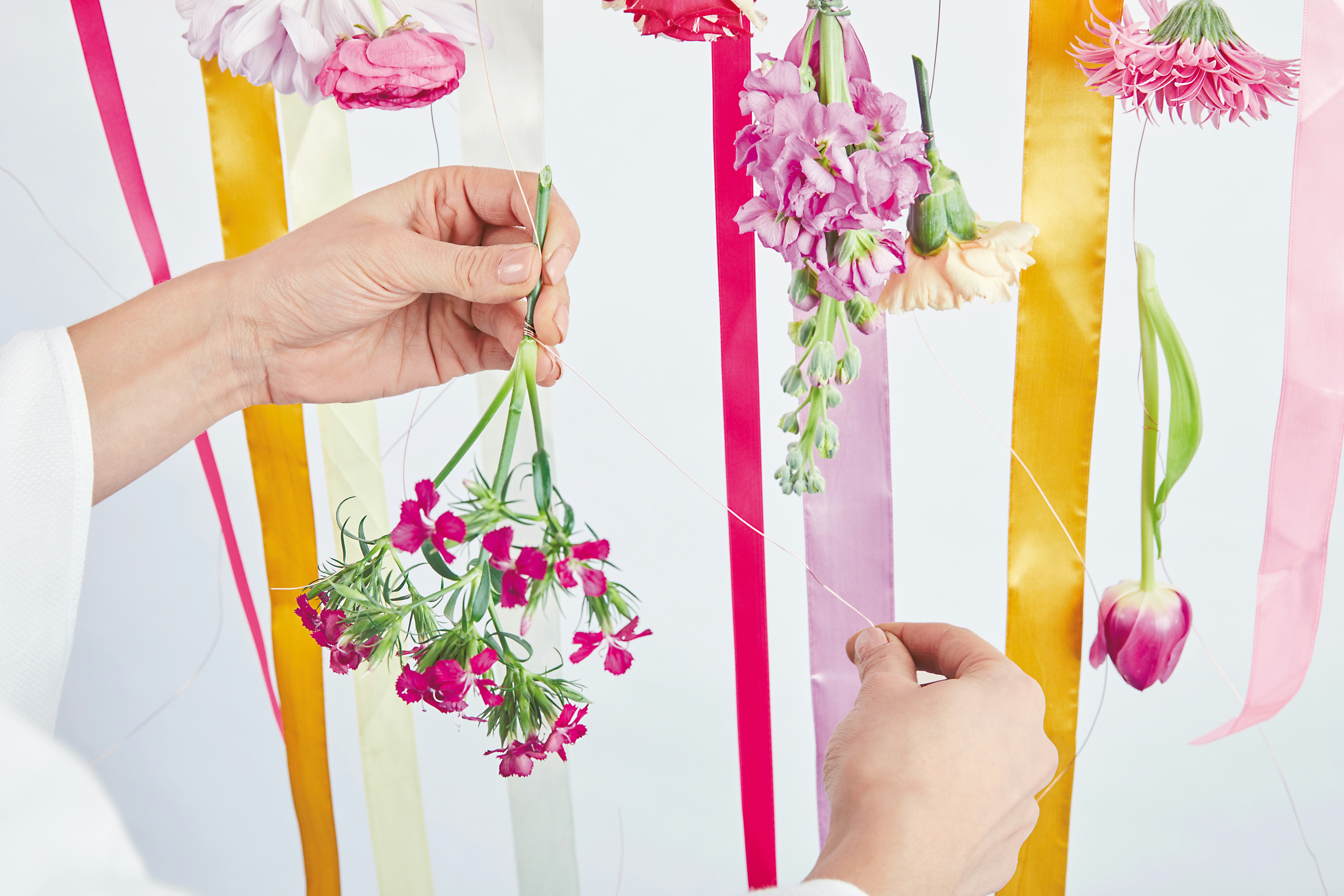 How To Create A Flower Curtain, Because It's Actually Way Easier Than ...