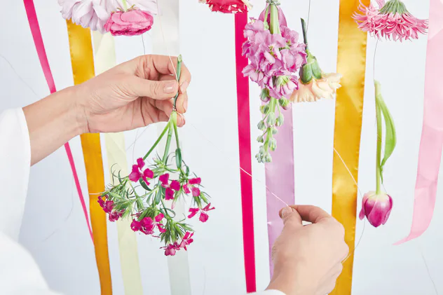 How To Create A Flower Curtain, Because It's Actually Way Easier Than ...