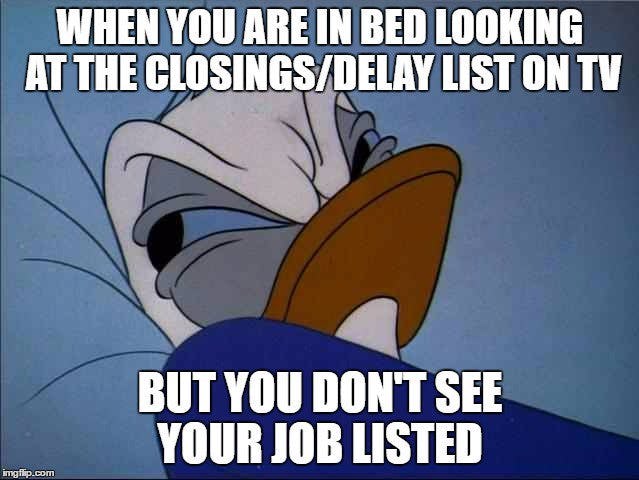 10 Memes About Snow & Work That Every Millennial Can Relate To