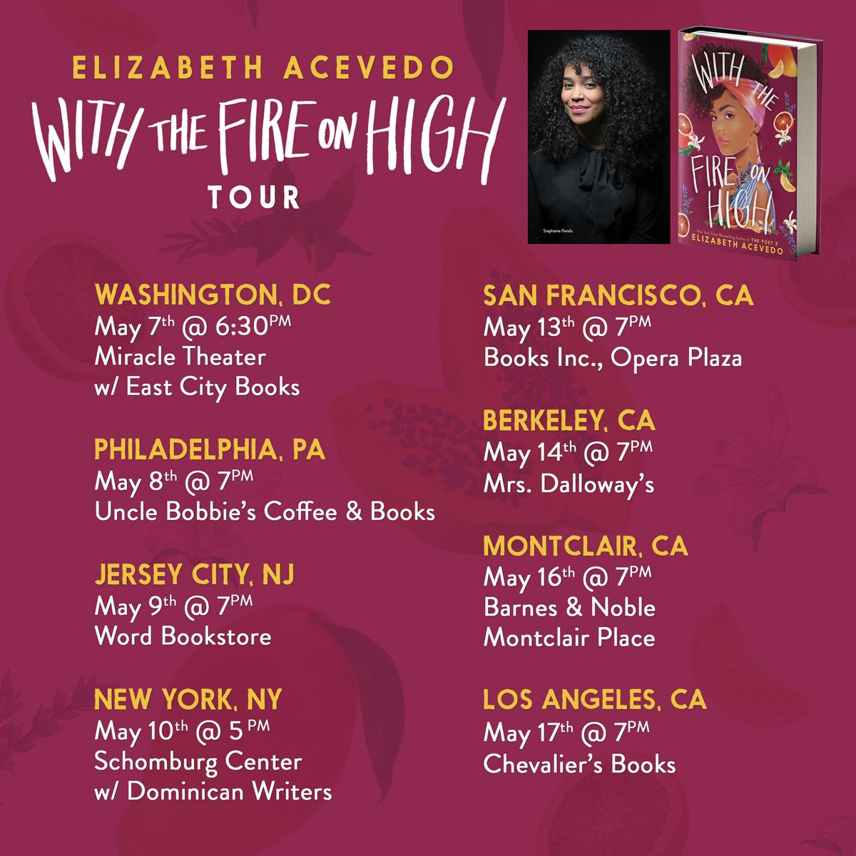 'With The Fire On High' Author Elizabeth Acevedo Is Going On Tour — See ...