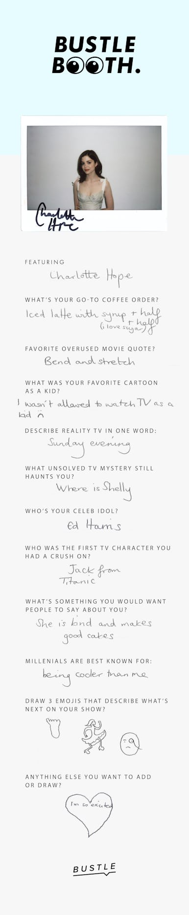 'The Spanish Princess' Star Charlotte Hope Takes On The Bustle Booth