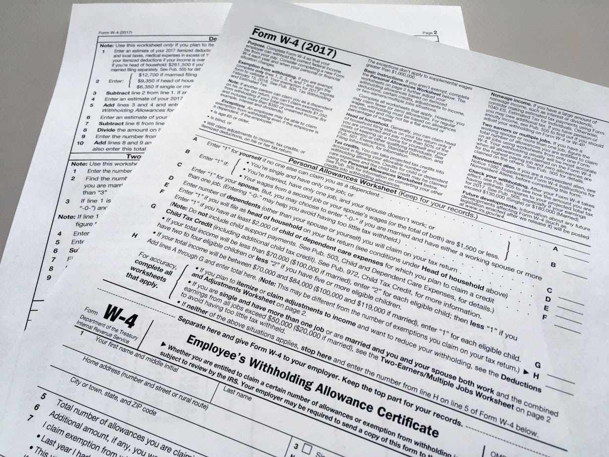 The New W-4 Form Changes Could Make Your Life A Lot Harder