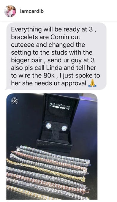 Cardi B Bought $80,000 Worth Of Diamonds For Kulture Because The Flex ...