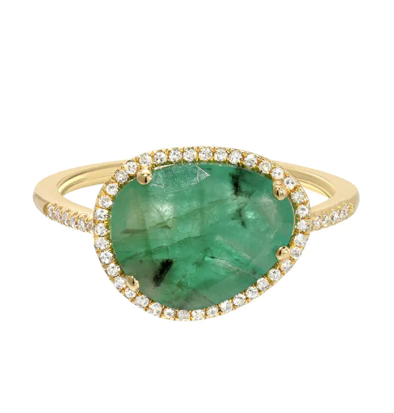 Elizabeth Olsen's Emerald Engagement Ring Is A Royal Classic With An ...