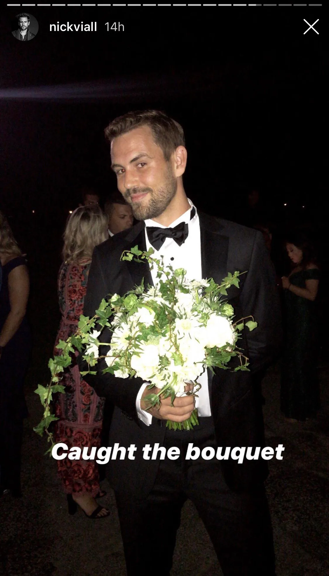 Nick Viall Caught The Bouquet At Ashley & Jared's Wedding, Since This ...