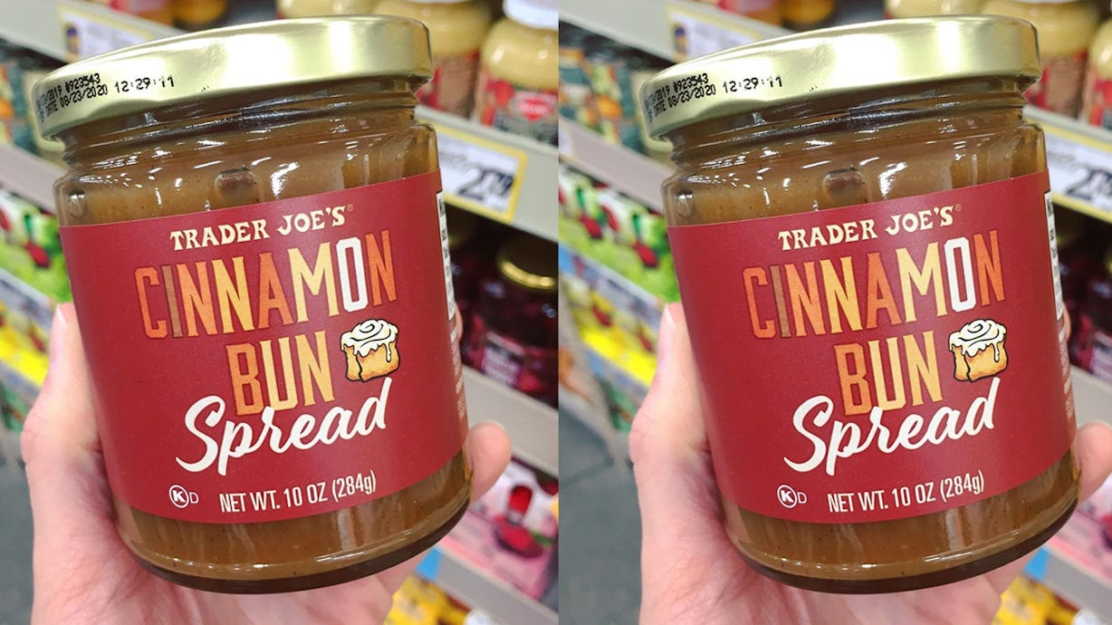 Trader Joe's Cinnamon Bun Spread Is Here Just In Time For Fall