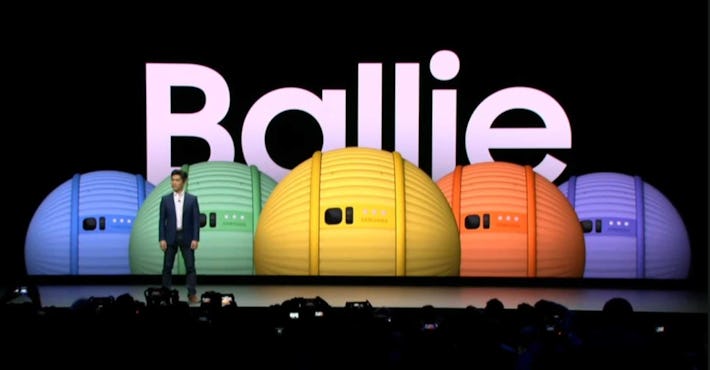 Samsung's Ballie is a pet robo-ball and fitness coach