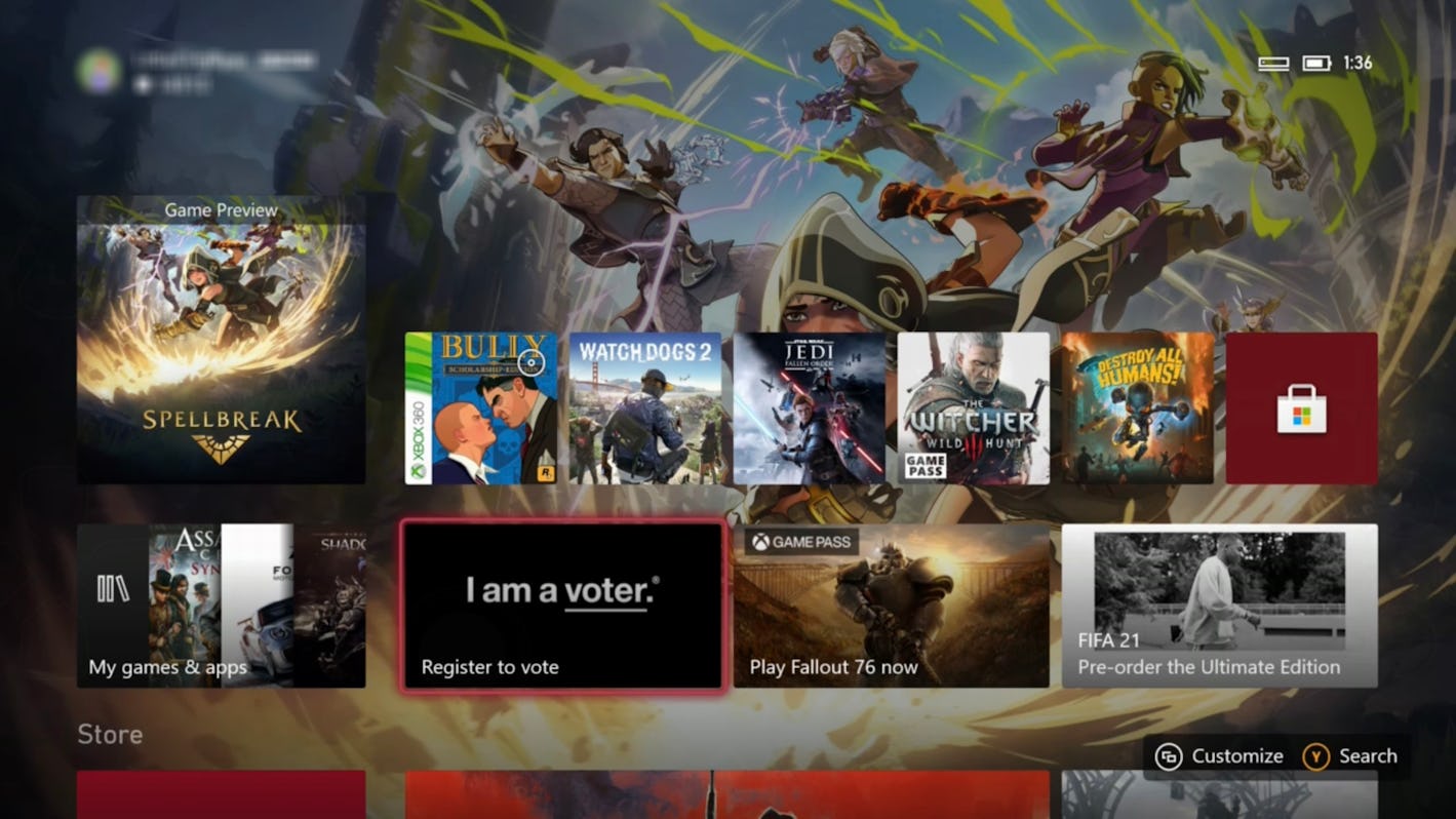 Microsoft is pushing Xbox gamers to vote