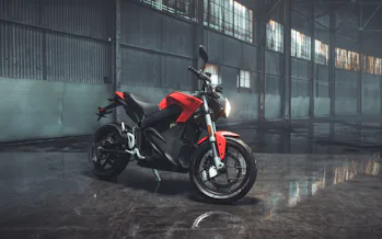 This custom Zero SR/S electric motorcycle has wings like a race car