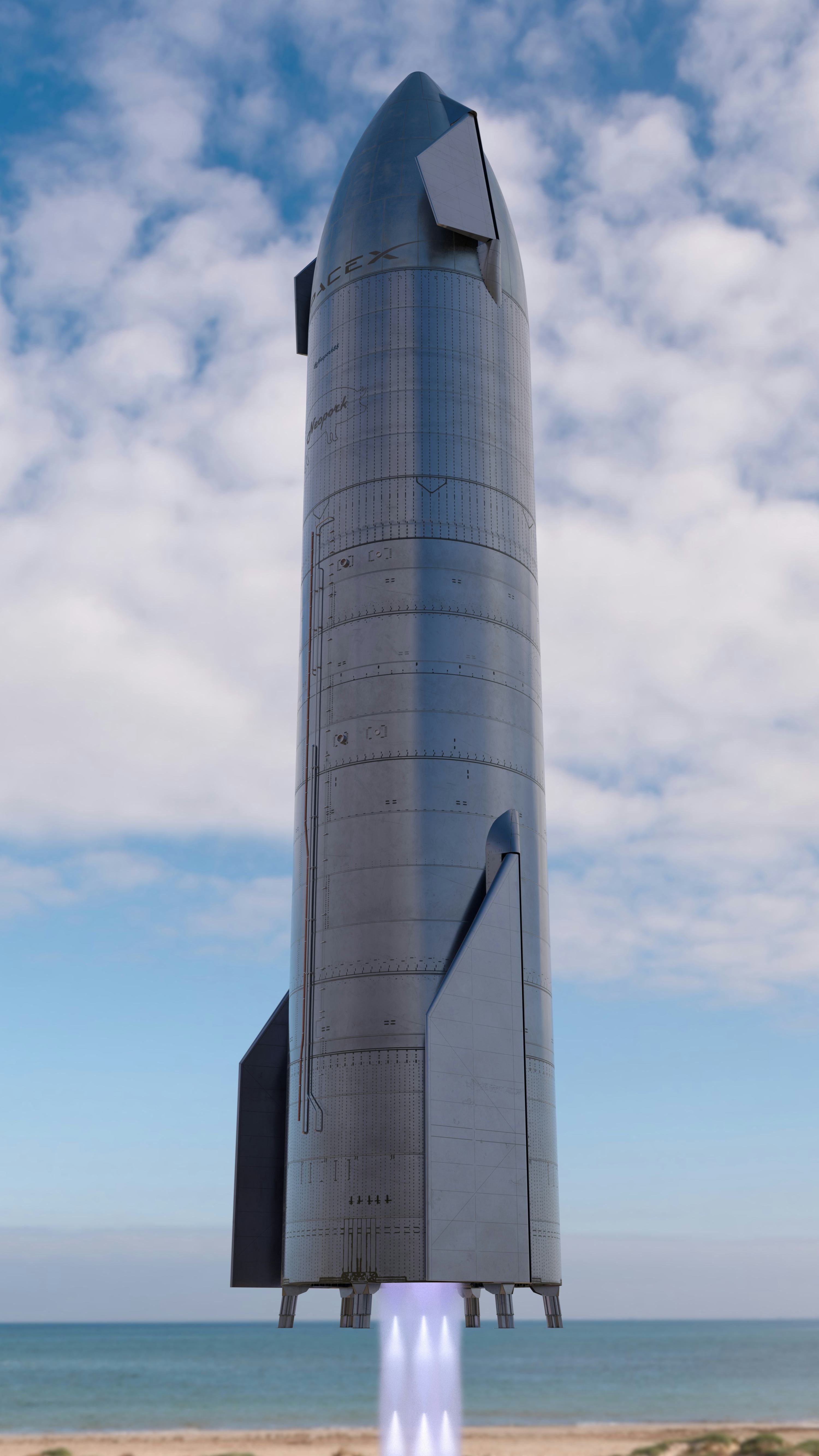 SpaceX Starship: Elon Musk responds to impressive render of future launch