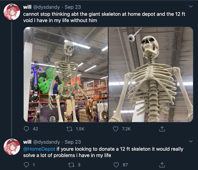 We talked to the people behind the 12-foot tall skeleton