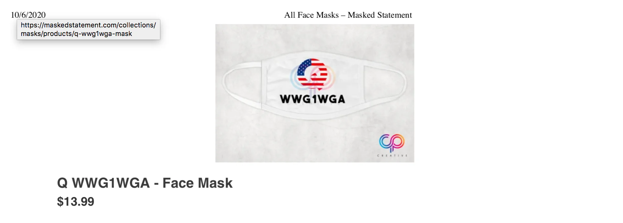 QAnon merch: How masks legitimize the conspiracy theory — and enrich ...