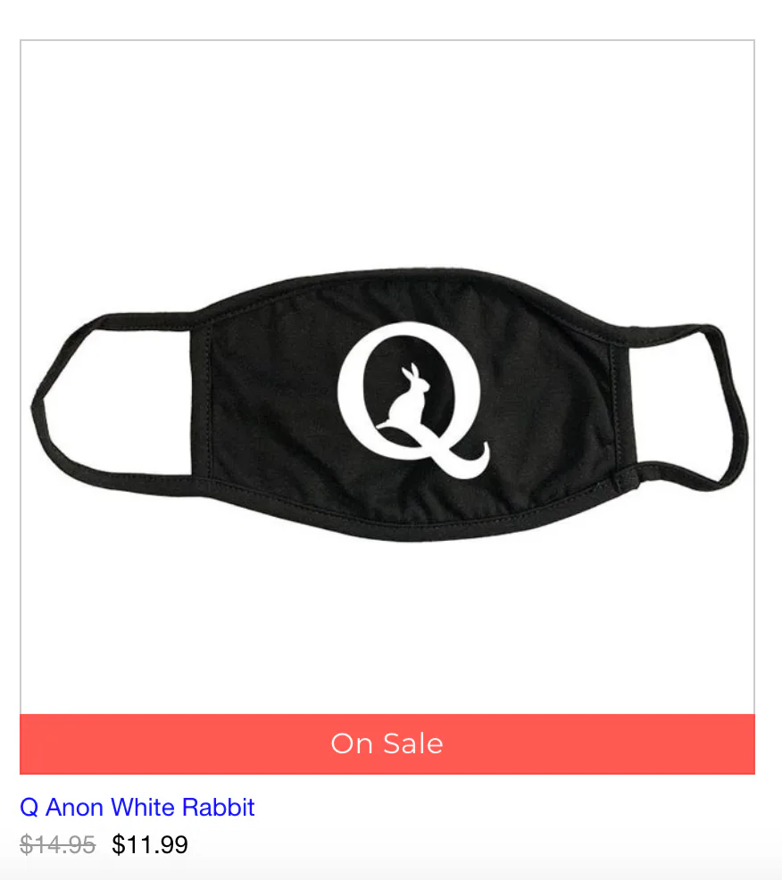 QAnon merch: How masks legitimize the conspiracy theory — and enrich ...