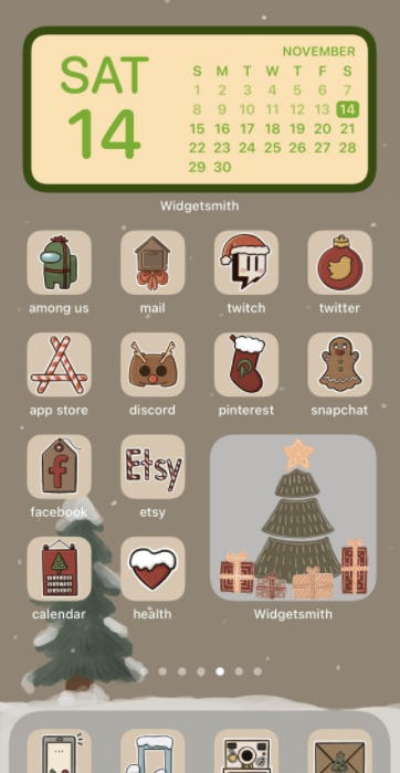 22 Holiday iOS 14 Home Screen Designs To Make You Feel Merry
