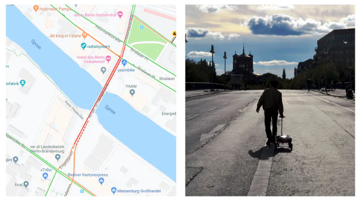 Video shows artist creating "traffic jam" on Google Maps — using 99 ...