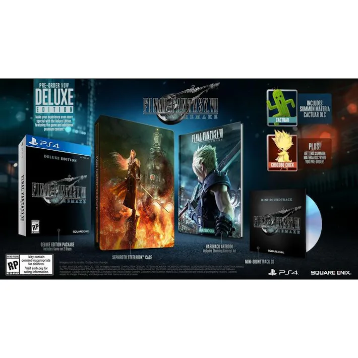'FF7 Remake' pre-order bonuses, Deluxe and 1st Class Editions, and more