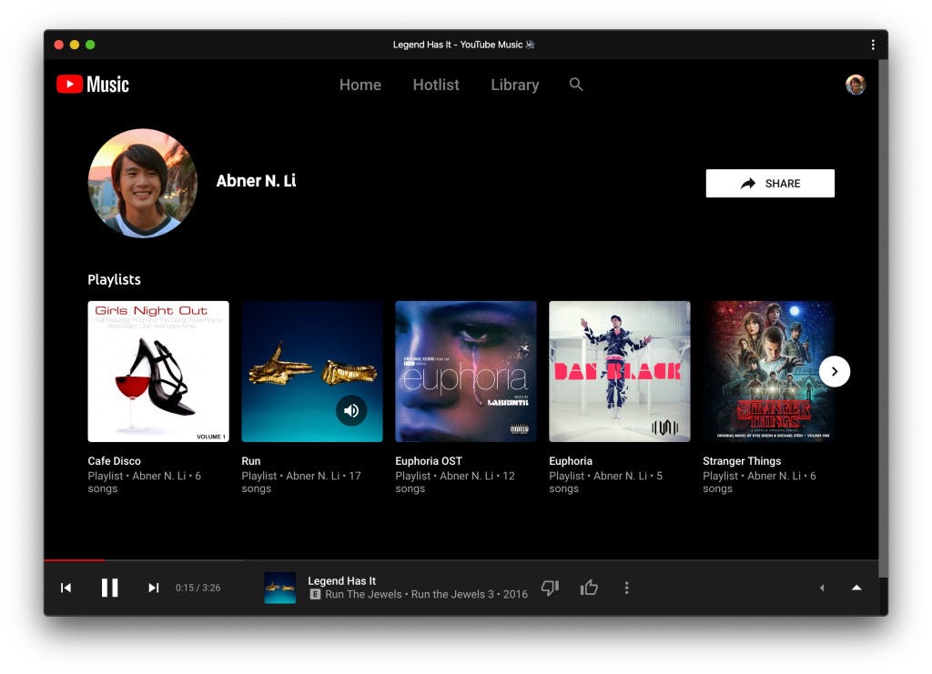 YouTube Music now has profile pages with all your public playlists