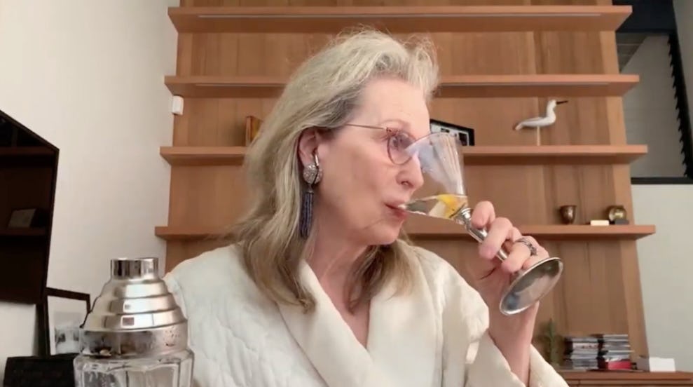 Meryl Streep Drinking In Quarantine Is The Meme 2020 Deserves