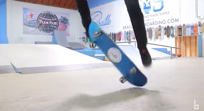 I wanted to see someone skate Apple's $700 Mac Pro wheels. Braille ...