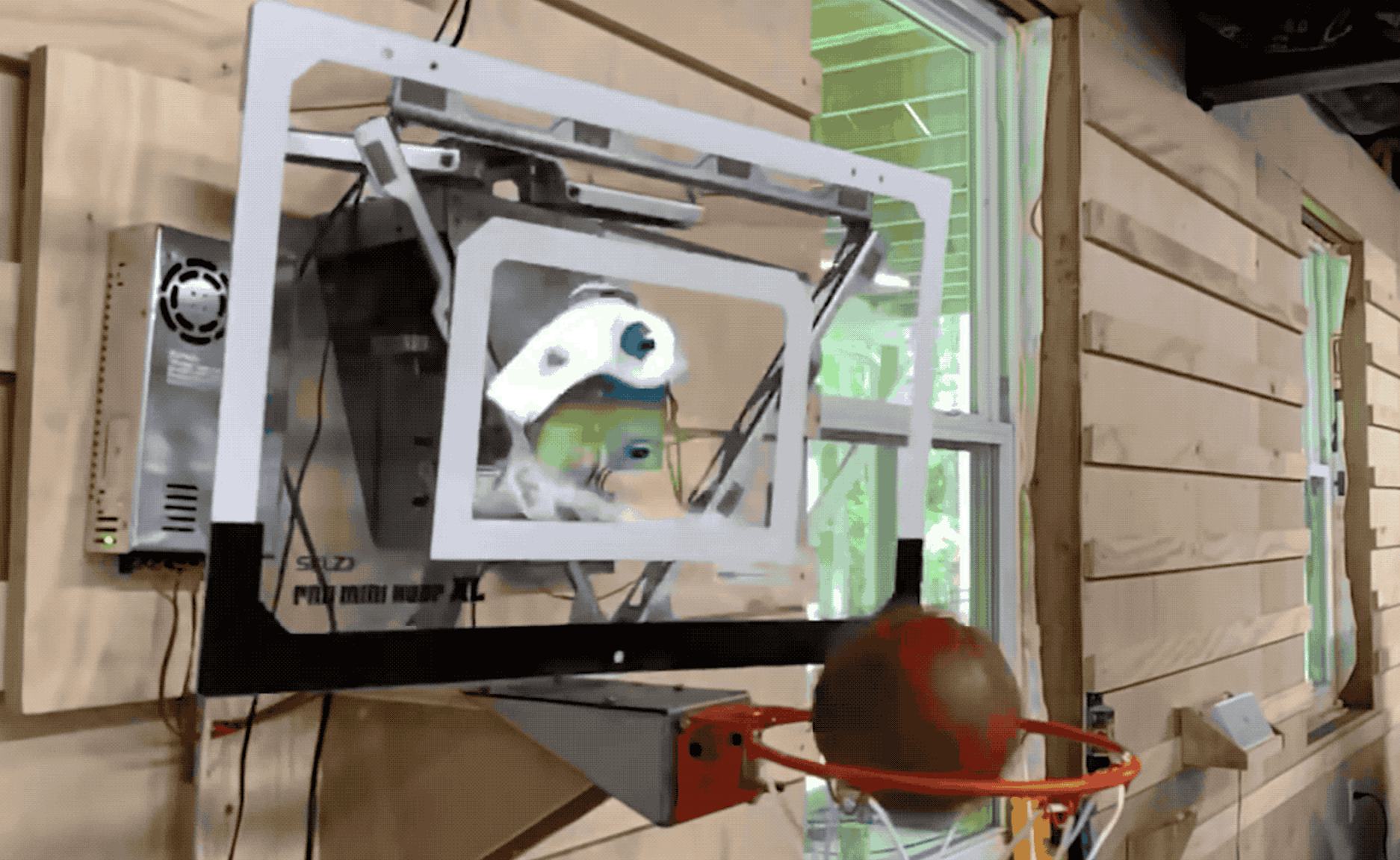 Behind the robotic basketball hoop that broke the internet