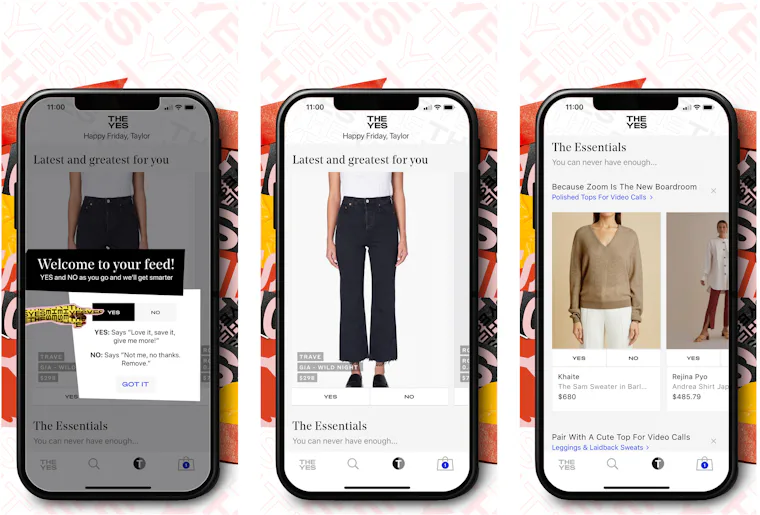 The Yes Is A New Personalized Online Shopping App Powered By AI
