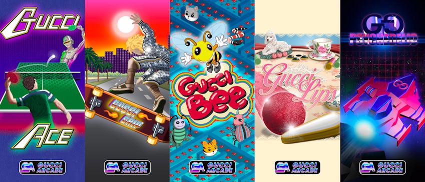Gucci's unhinged app includes retro arcade games and horsey wallpapers
