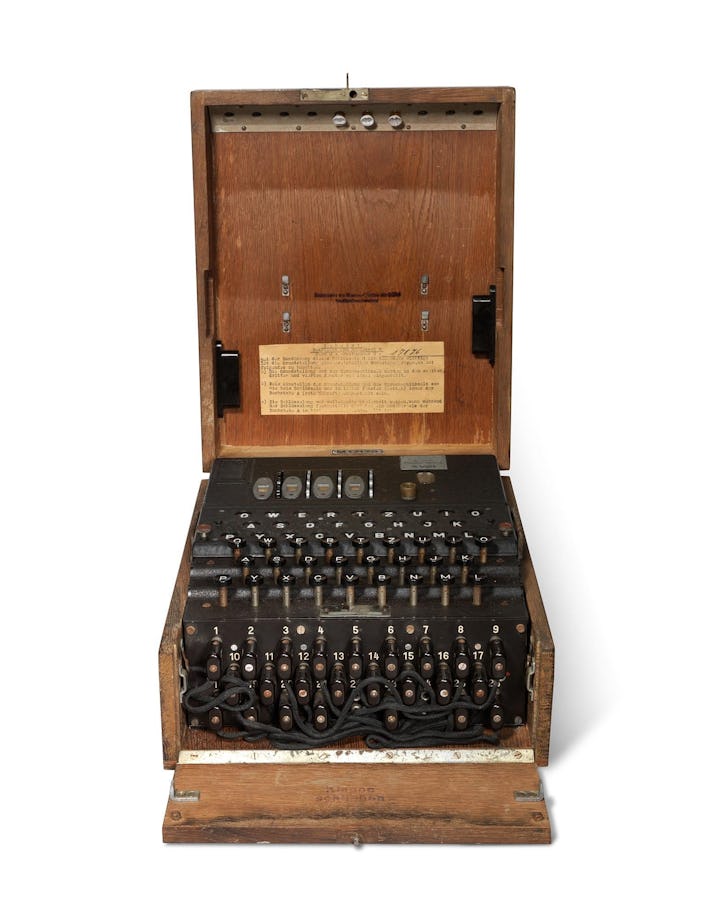 A creepy World War II Enigma machine hits the auction block