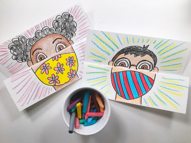 This Face Mask Self-Portrait Is The Perfect Art Project For Your Kid