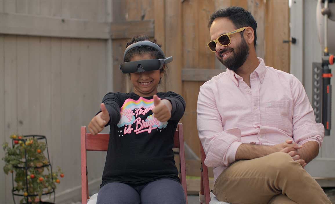 The eSight 4 headset can enhance sight for the visually impaired