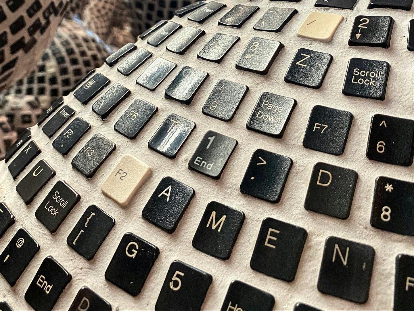 'The Last Supper' sculpted with cement and keyboard keys is heavenly