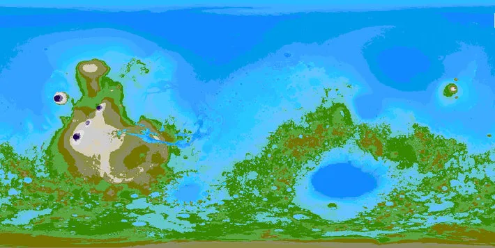 Here’s what Mars would look like covered in water
