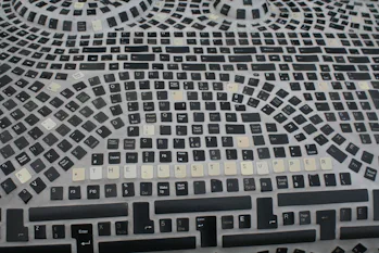 'The Last Supper' sculpted with cement and keyboard keys is heavenly