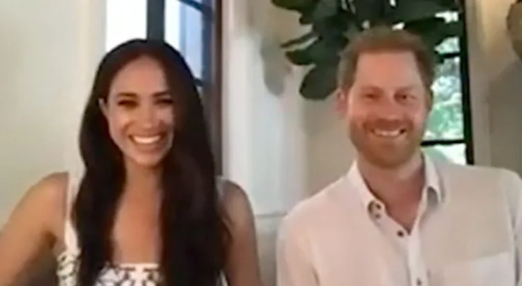 Meghan Markle & Prince Harry Did Their First Joint Zoom From Their New Home