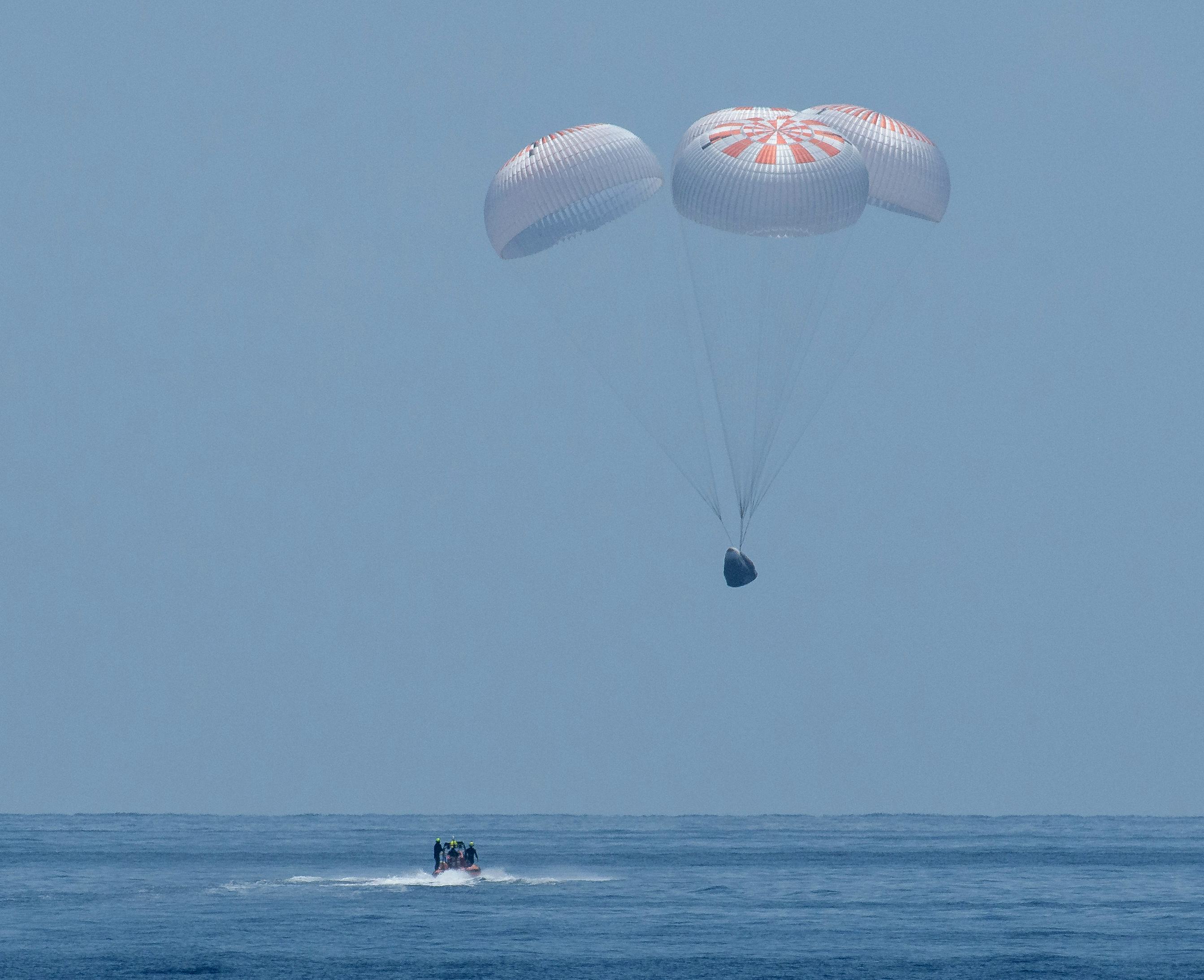 SpaceX Crew Dragon: stunning photos show capsule's historic landing